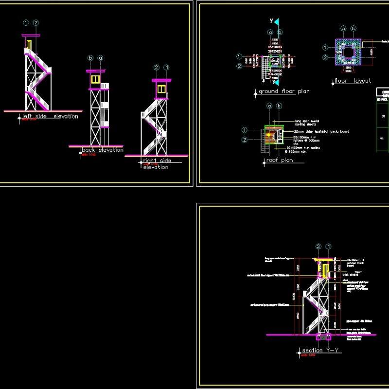 Security Tower DWG Block for AutoCAD • Designs CAD