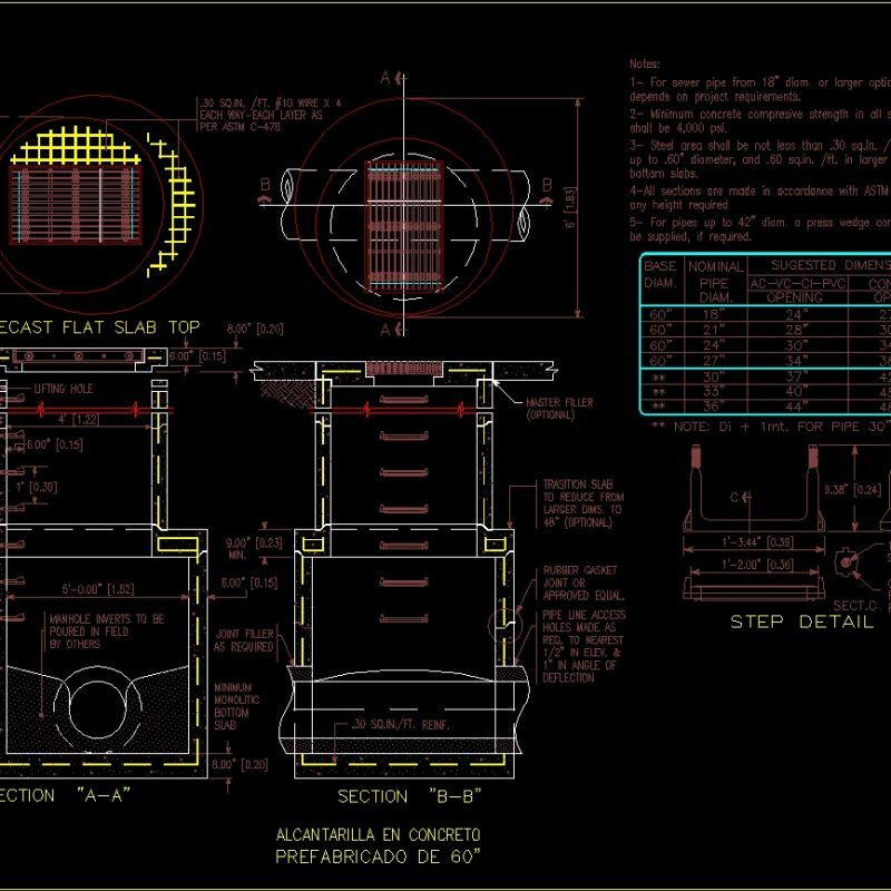 Sewer Details DWG Detail for AutoCAD • Designs CAD