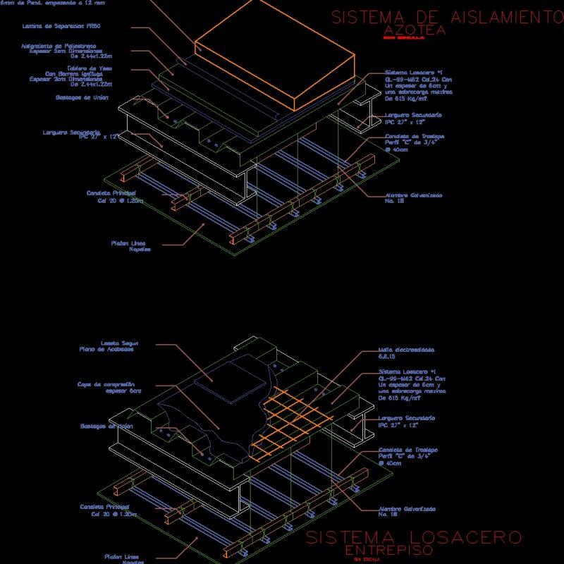 Sitem Of Isolation And Mezzanine DWG Block for AutoCAD • Designs CAD