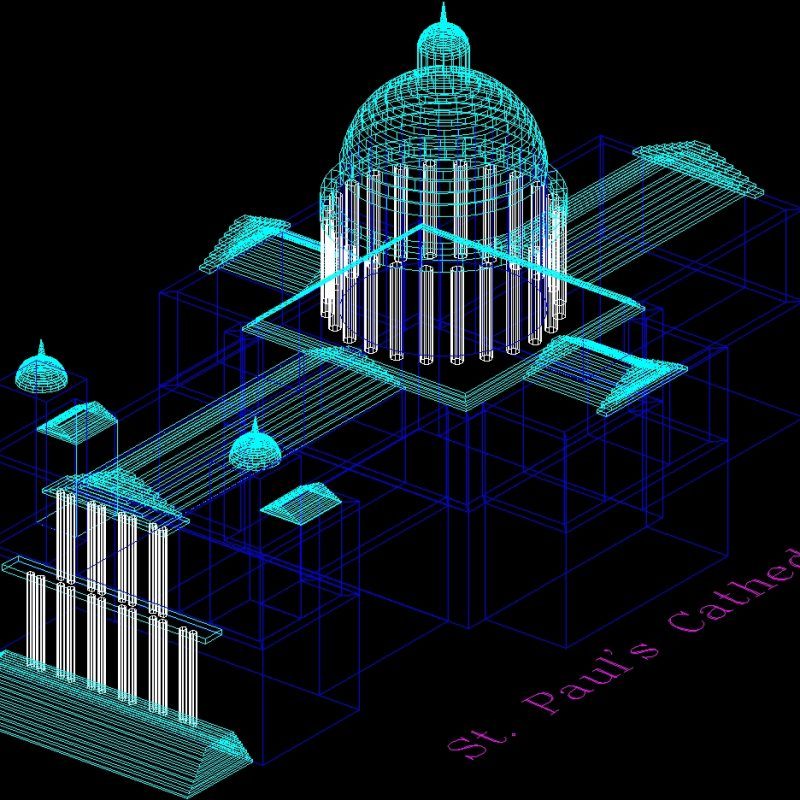 St Pauls Church 3D DWG Model for AutoCAD • Designs CAD
