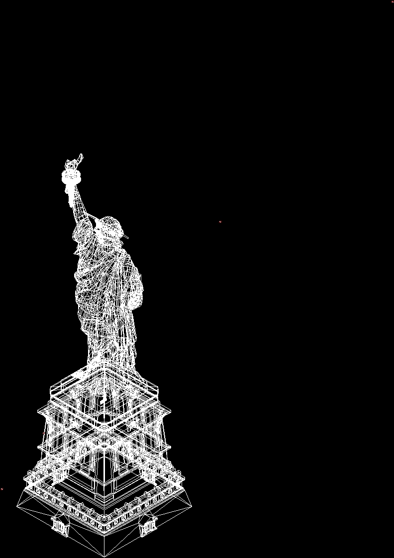 Statue Of Liberty Us 3D DWG Model for AutoCAD • Designs CAD