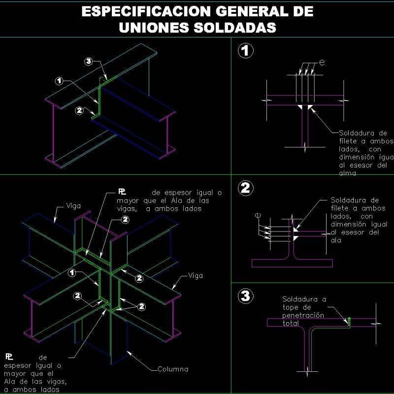 Structural Specifications Of Welded Joints DWG Block for AutoCAD ...