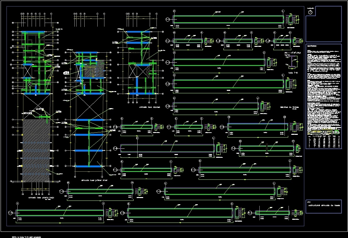 Structure - Slab- Reinforced Concrete Beam DWG Detail for AutoCAD ...