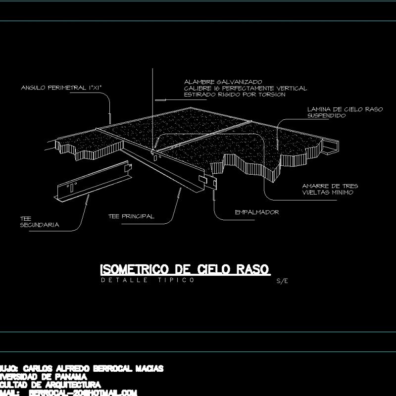 Suspended Ceiling DWG Detail for AutoCAD • Designs CAD