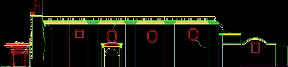Temple And Pious Of Sata Rosa De Lima Ecclesiastical Building DWG Block ...