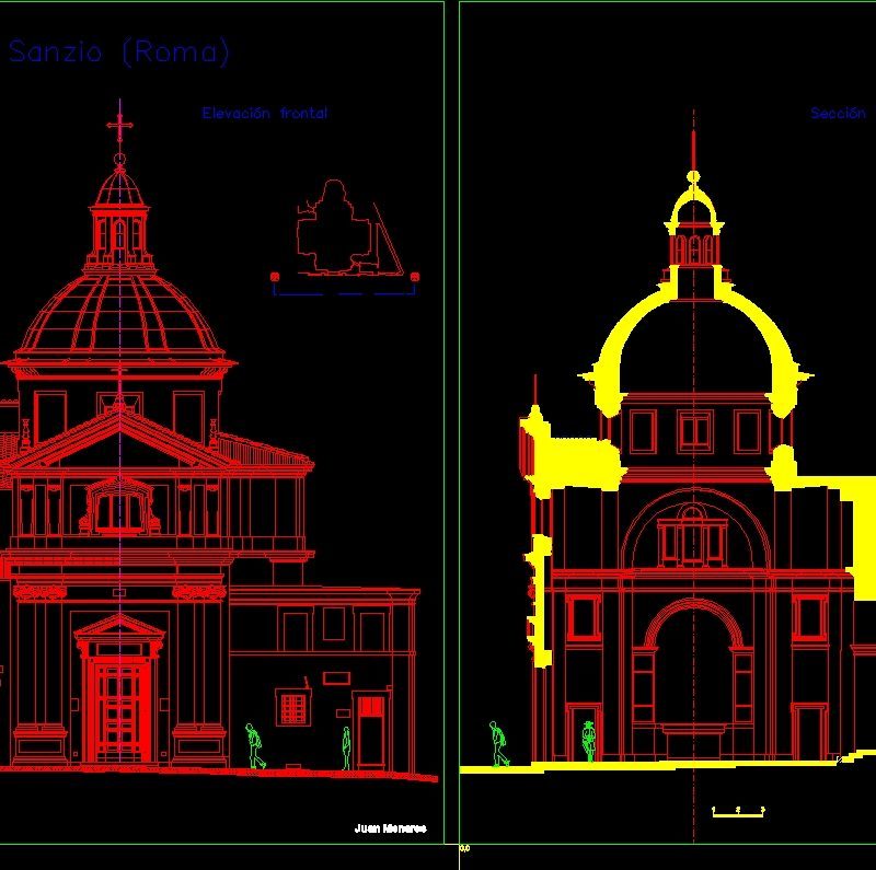 Temples Renaissance DWG Block for AutoCAD • Designs CAD