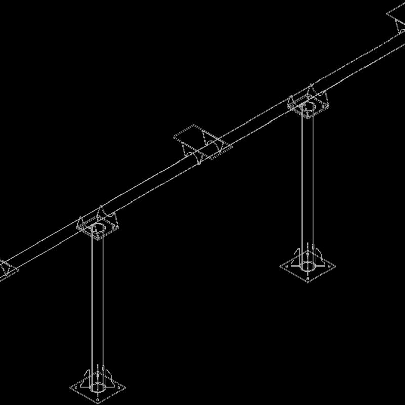 Three -Fase Support 3D DWG Model for AutoCAD • Designs CAD