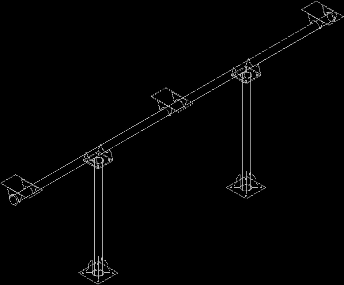 Three -Fase Support 3D DWG Model for AutoCAD • Designs CAD