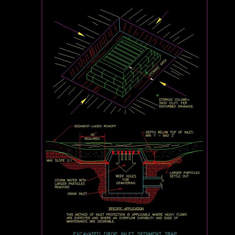 Trap Of Sediments DWG Block for AutoCAD • Designs CAD