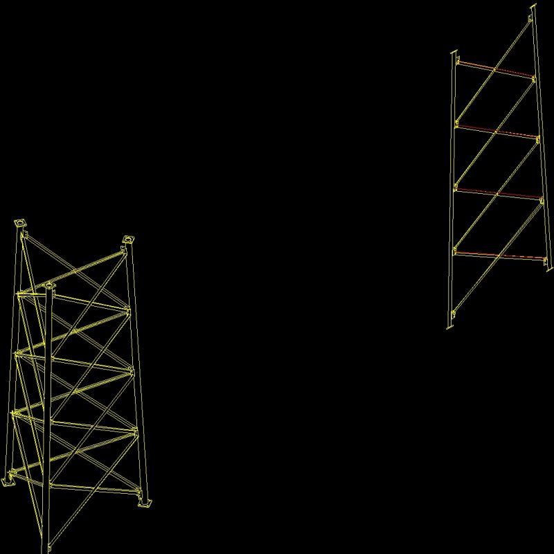Tubular Tower 45mts DWG Elevation for AutoCAD • Designs CAD