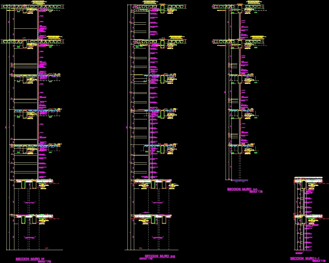 Typical Section Walls DWG Section for AutoCAD • Designs CAD