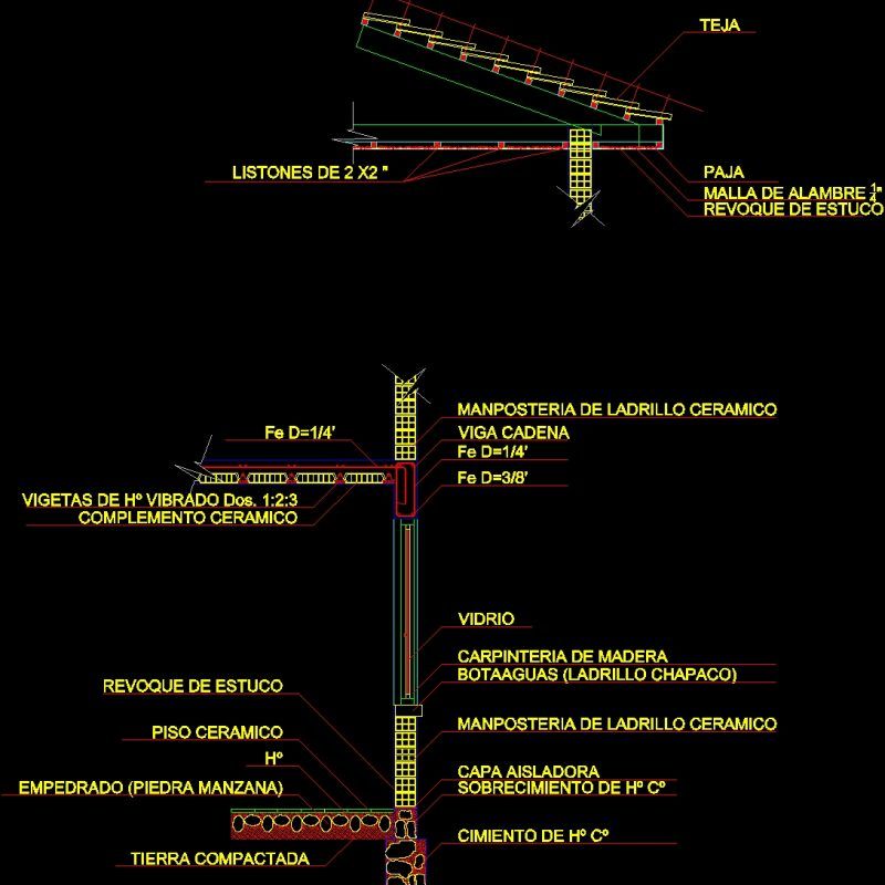 Walls - Brick - Details DWG Section for AutoCAD • Designs CAD