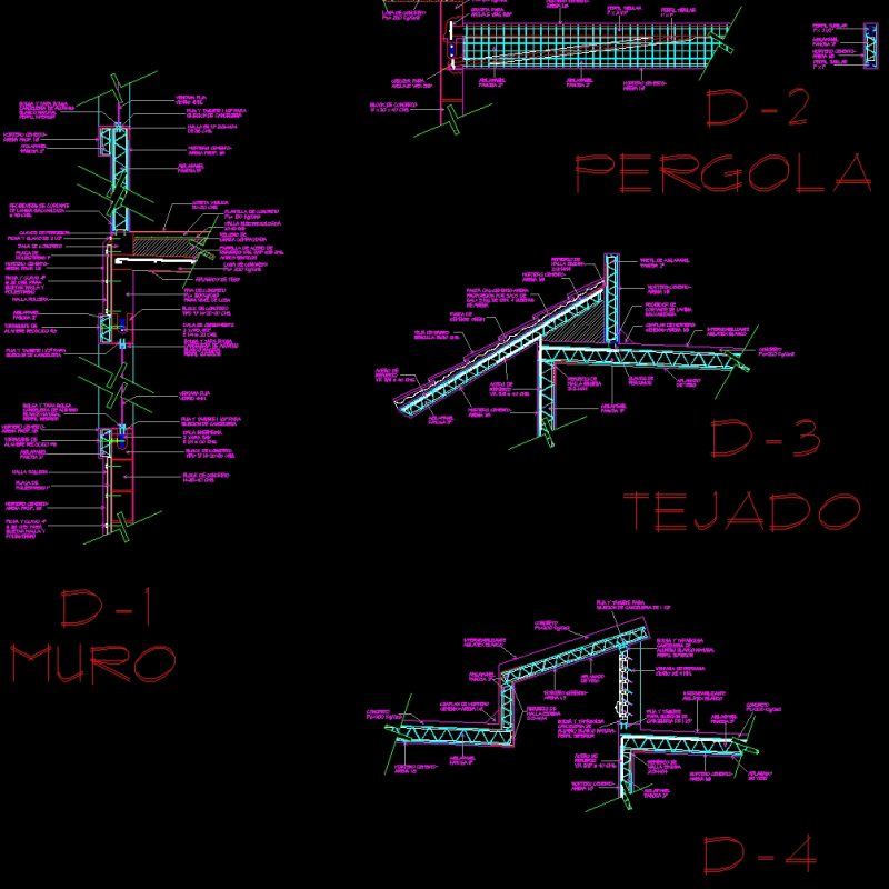 Walls And Panel Slabs Constructive Details DWG Detail for AutoCAD ...