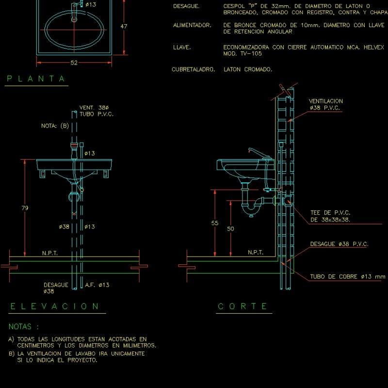 Wash Basin DWG Block for AutoCAD • Designs CAD