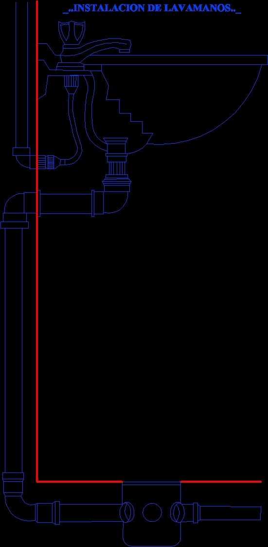 Wash Basin Installation DWG Block for AutoCAD • Designs CAD