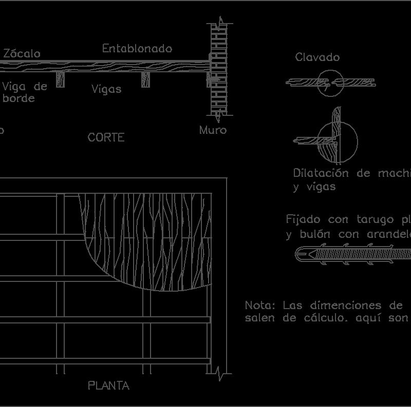 Wood Floor Framing Details DWG Detail for AutoCAD • Designs CAD
