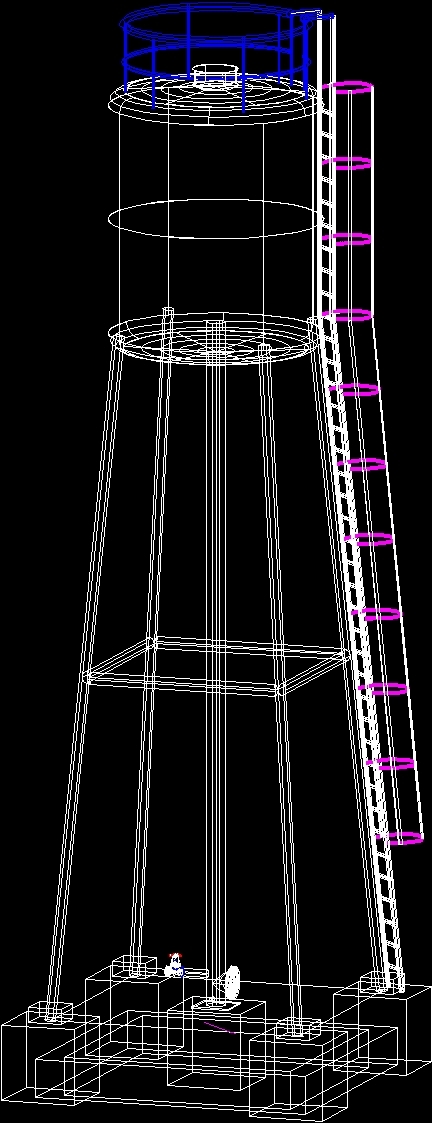 1850elevated Tank For Water 1850m3 Tq 3D DWG Model for AutoCAD ...