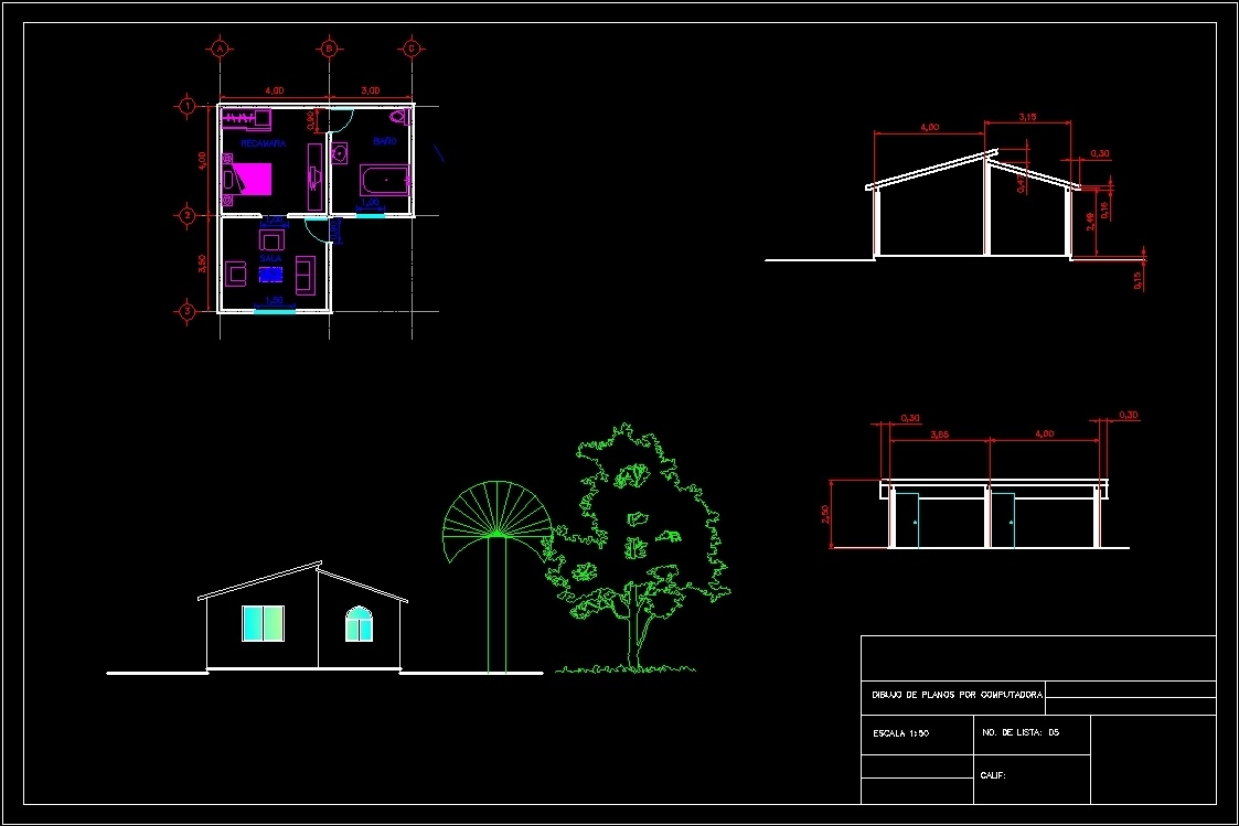 A Simple House Simple House DWG Block for AutoCAD • Designs CAD