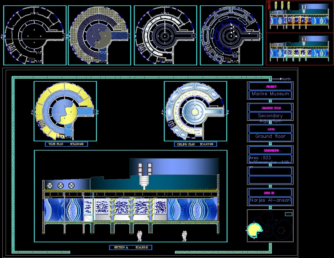 A Zone Of Marine Museum Project DWG Full Project for AutoCAD • Designs CAD