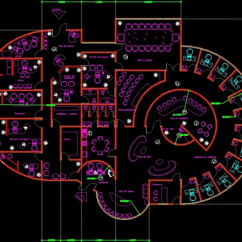 Administration Office's DWG Block for AutoCAD • Designs CAD