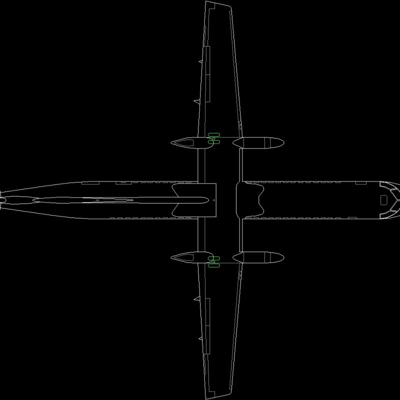 Aircraft Drawings, Actual Dimensions 4 Views DWG Block for AutoCAD ...