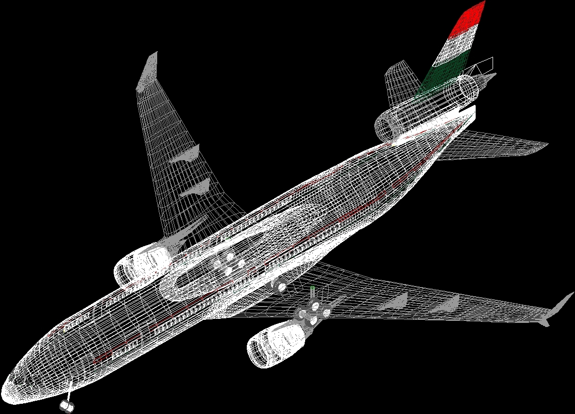 Airplane Mc Donell Duglas Dc-10 DWG Plan for AutoCAD • Designs CAD