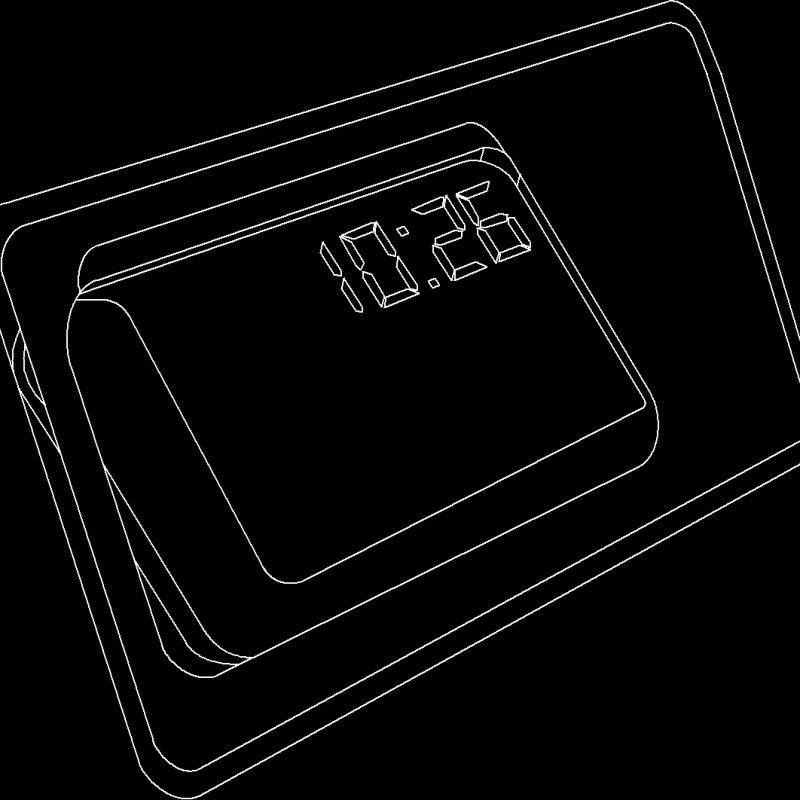 Alarm Clock DWG Block for AutoCAD • Designs CAD