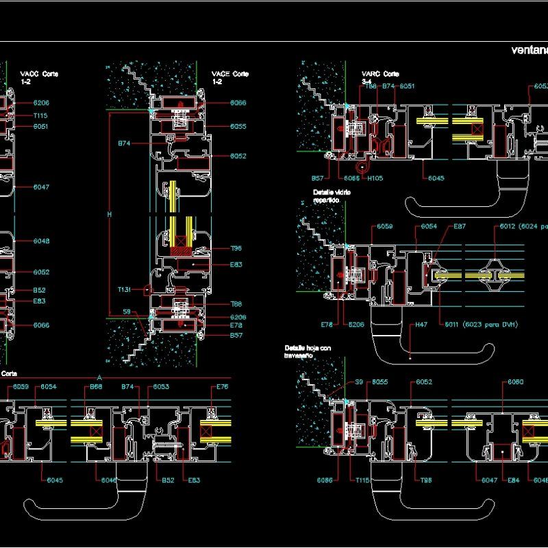 Aluminium Carpentry DWG Block for AutoCAD • Designs CAD