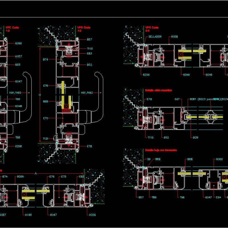 Aluminium Carpentry DWG Block for AutoCAD • Designs CAD