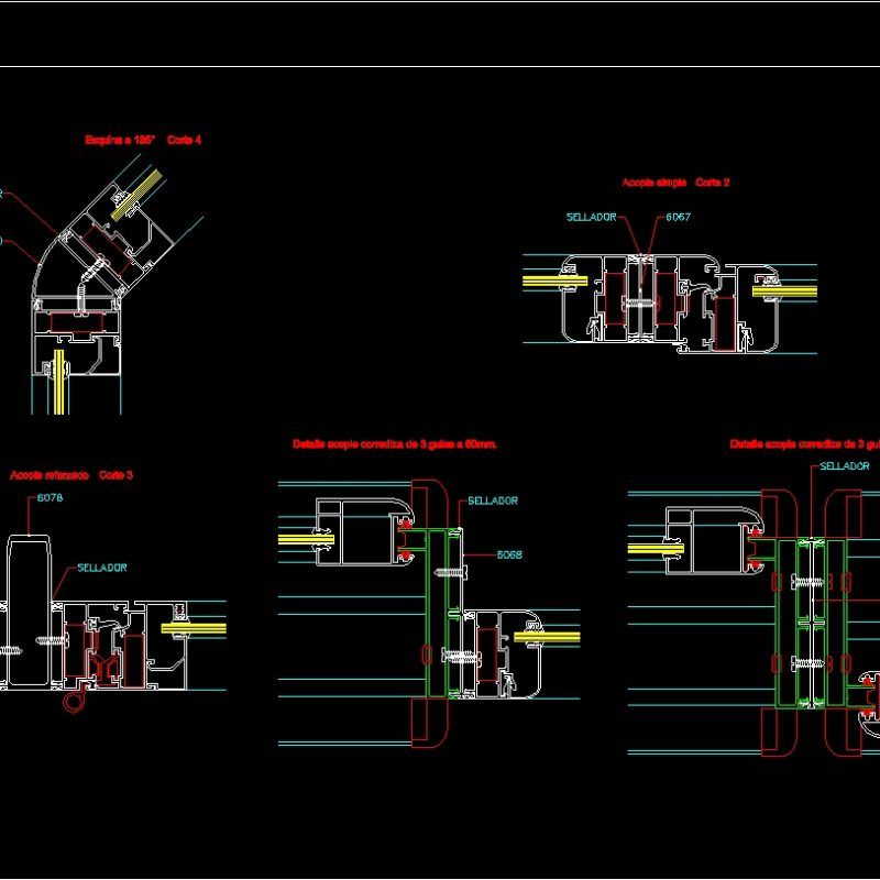Aluminium Carpentry DWG Block for AutoCAD • Designs CAD