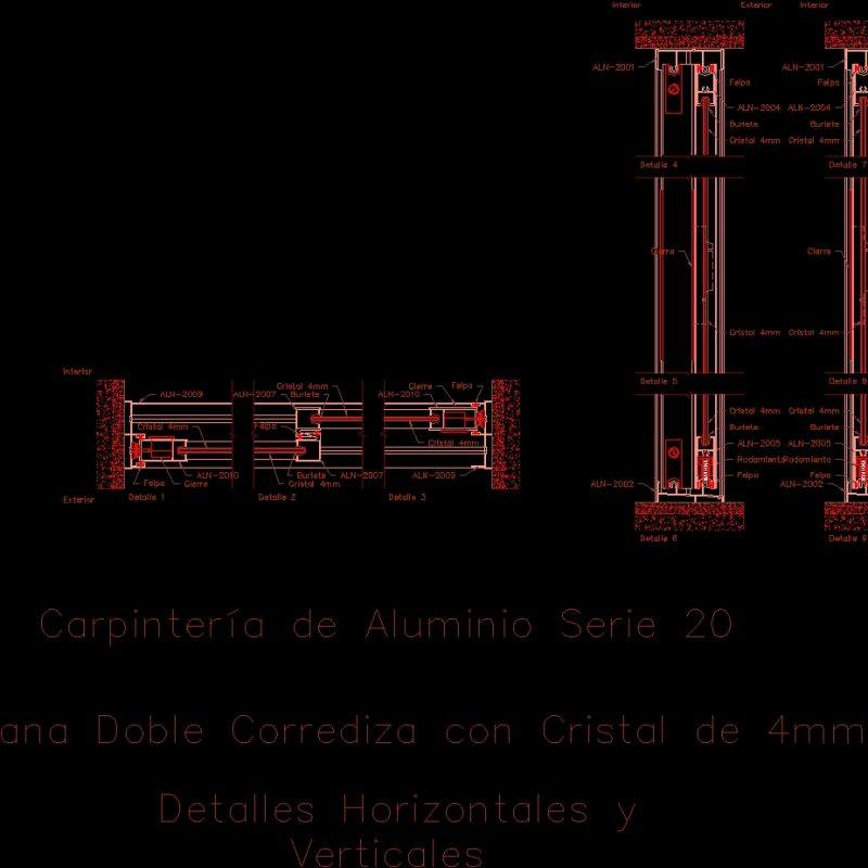 Aluminum Window DWG Block for AutoCAD • Designs CAD