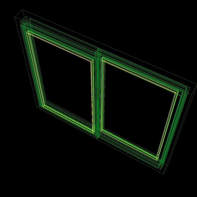 Aluminum Windows 1200x1000 DWG Block for AutoCAD • Designs CAD