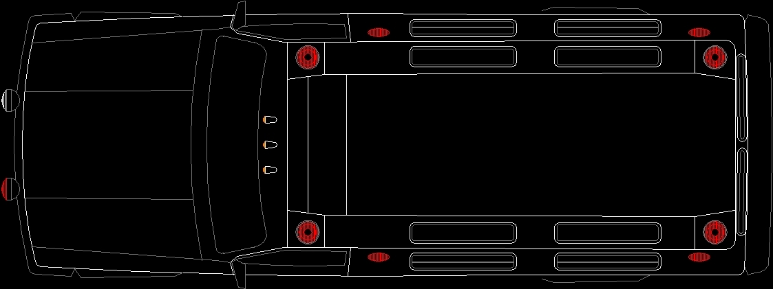 Ambulance - Plant - Top View 2D DWG Plan for AutoCAD • Designs CAD