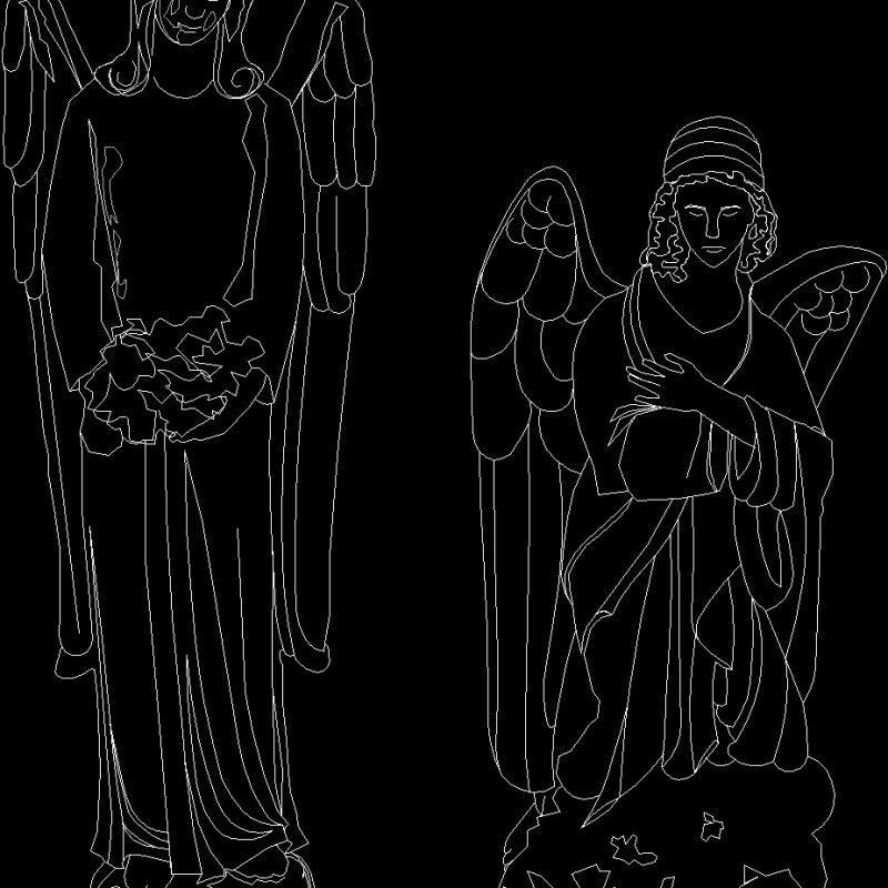Angel Sculptures DWG Block for AutoCAD • Designs CAD