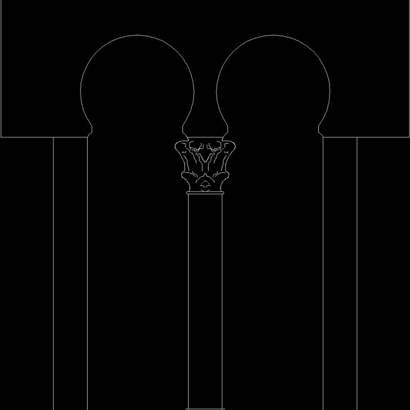 Arabic Window DWG Elevation for AutoCAD • Designs CAD