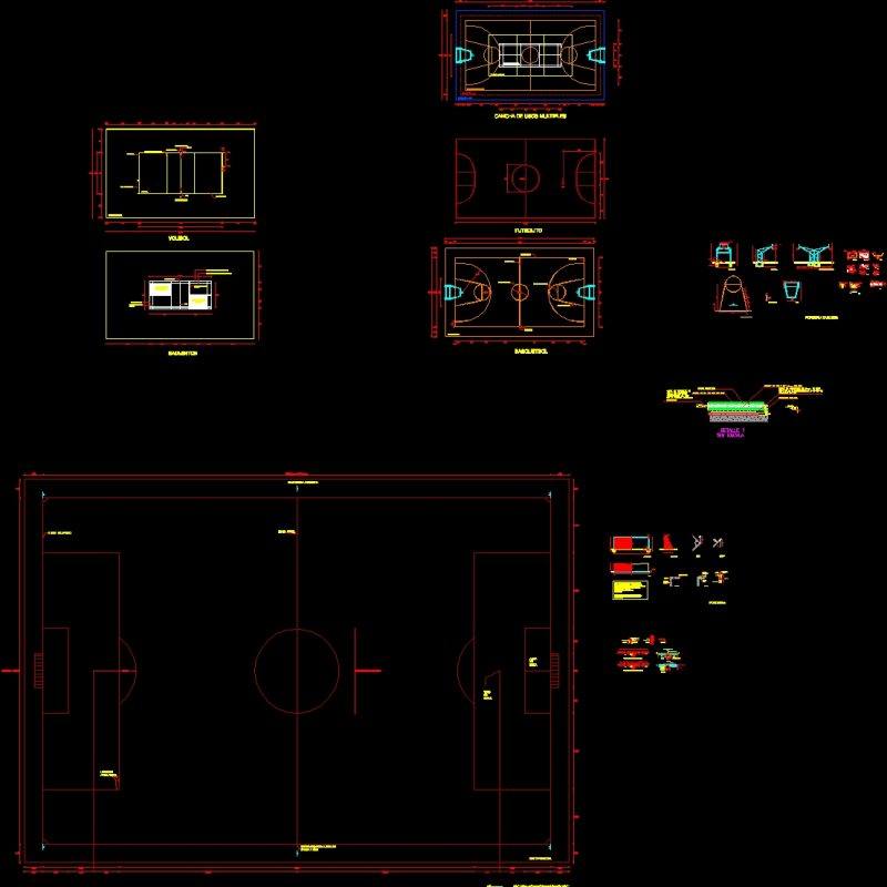 Arquitectonicas Plants Soccer Field DWG Detail for AutoCAD • Designs CAD