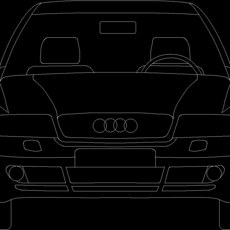Audi A4, Front View DWG Block for AutoCAD • Designs CAD