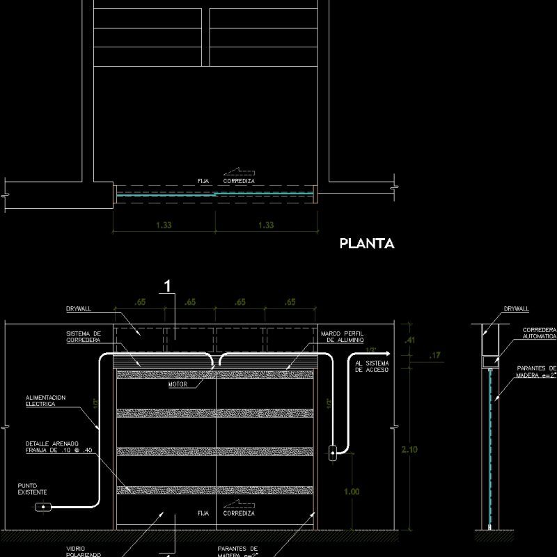 Automatic Door DWG Detail for AutoCAD • Designs CAD