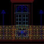 Balcony With Forged Railing DWG Block for AutoCAD • Designs CAD