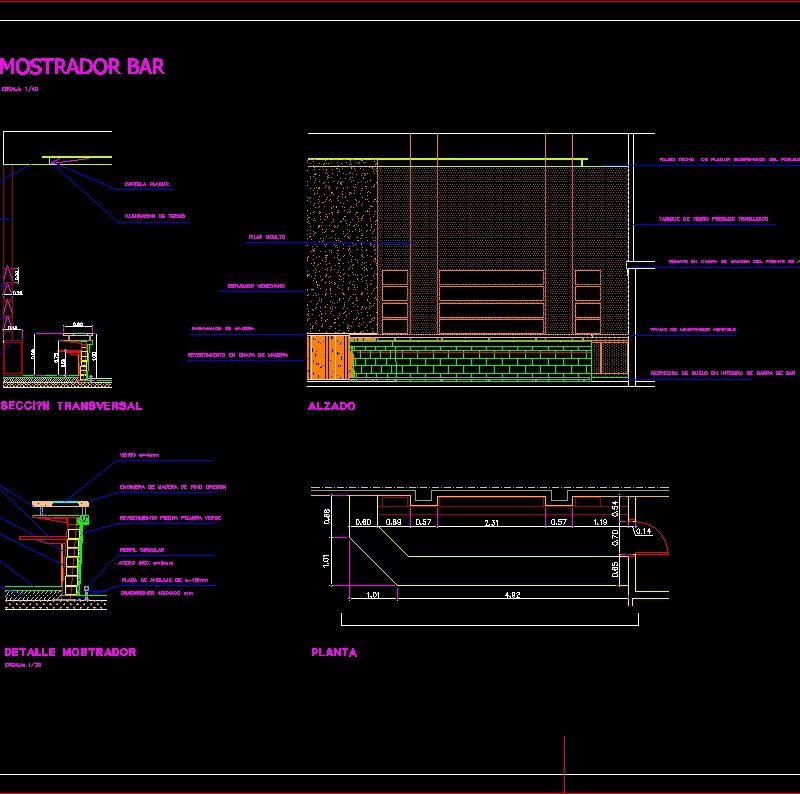 Bar From Atencion To Bar DWG Section for AutoCAD • Designs CAD