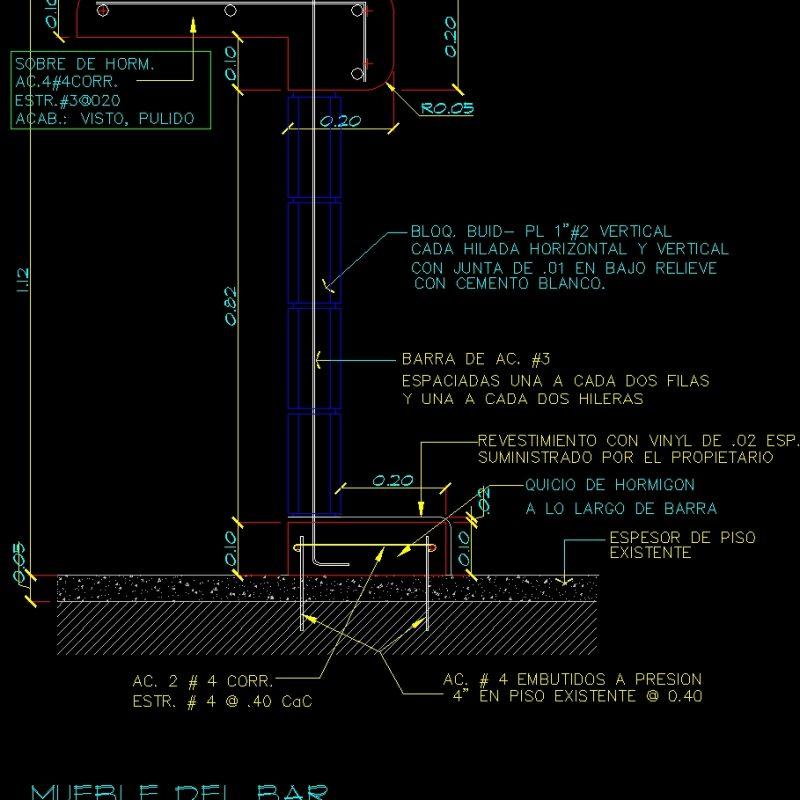 Bar Section DWG Section for AutoCAD • Designs CAD