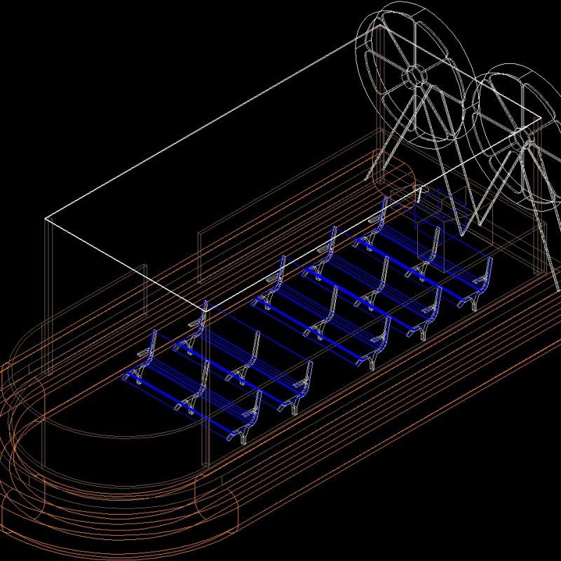 Free Barges And Scows Dwg | Barge construction plans in AutoCAD – DKCICX