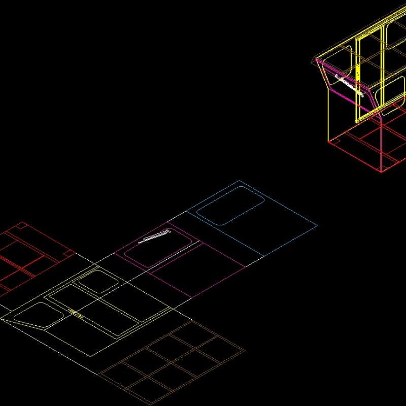 Barge Cabin DWG Block for AutoCAD • Designs CAD