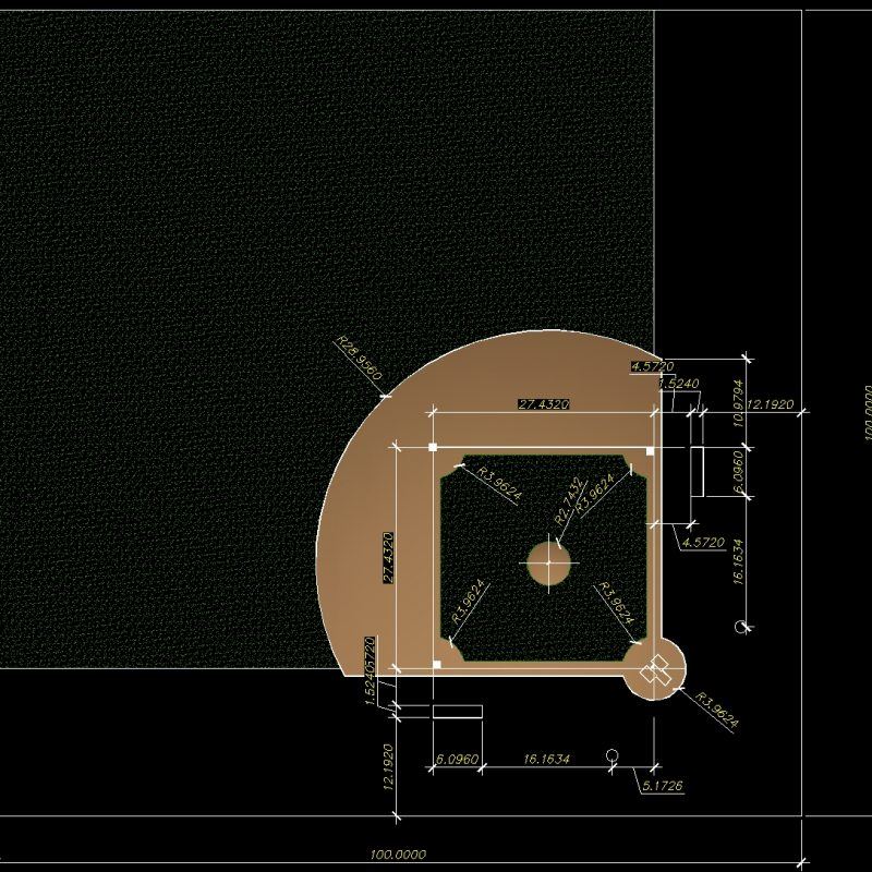 Baseball Court DWG Block for AutoCAD • Designs CAD