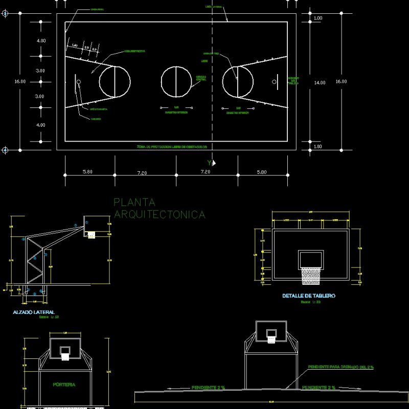 Basketball Landscape DWG Block for AutoCAD • Designs CAD