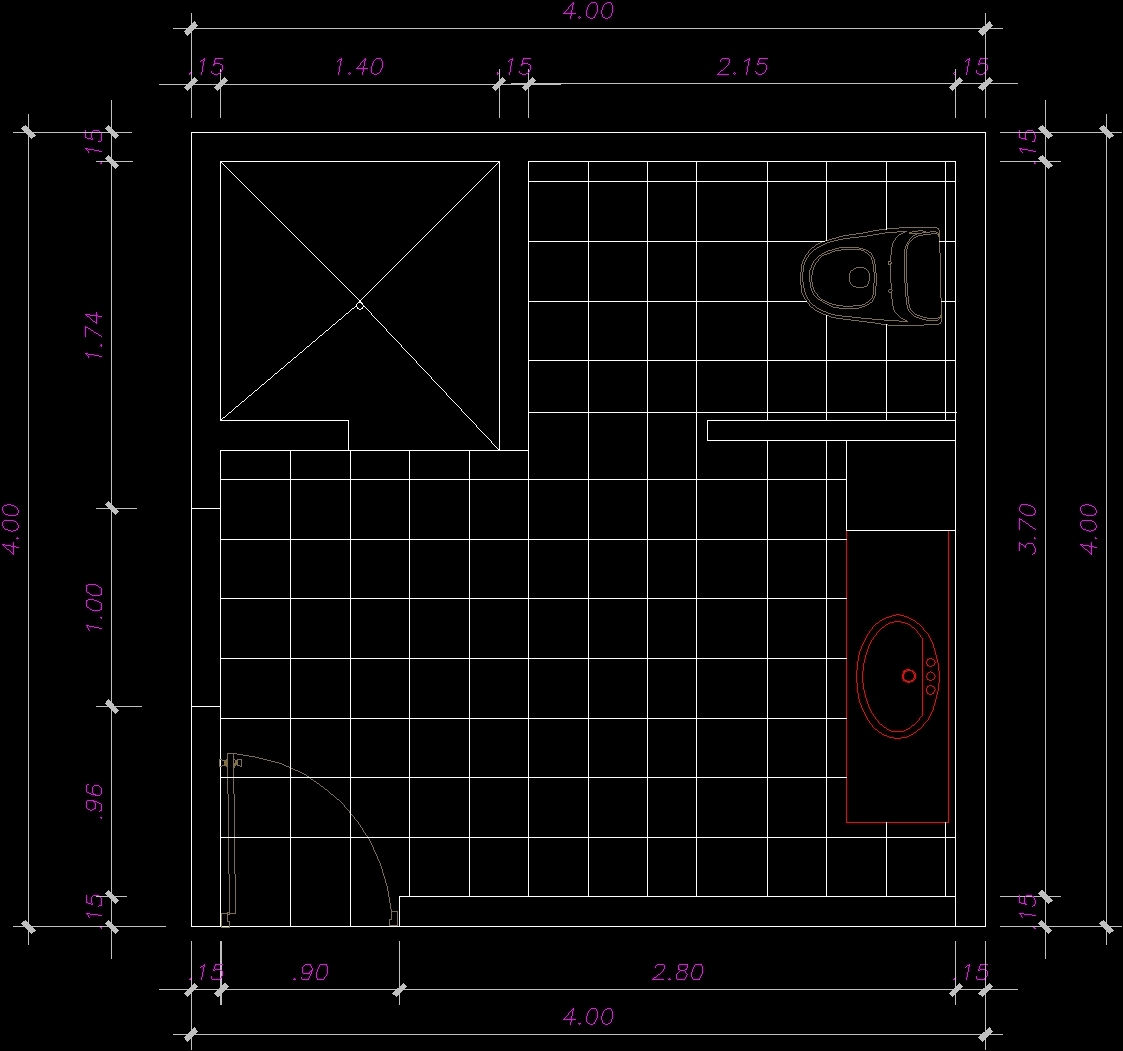 Bathroom Design DWG Block for AutoCAD • Designs CAD