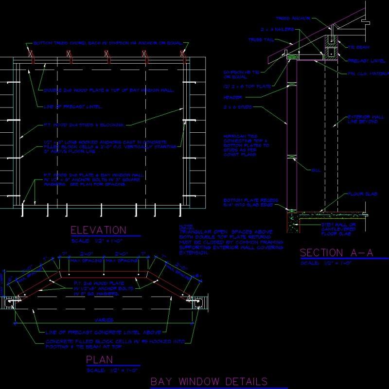 Bay Window Detail DWG Plan for AutoCAD • Designs CAD