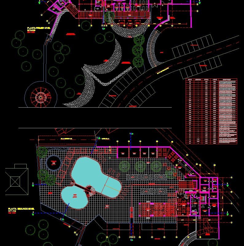 Beach Vacation Condo Club House DWG Block for AutoCAD | DesignsCAD