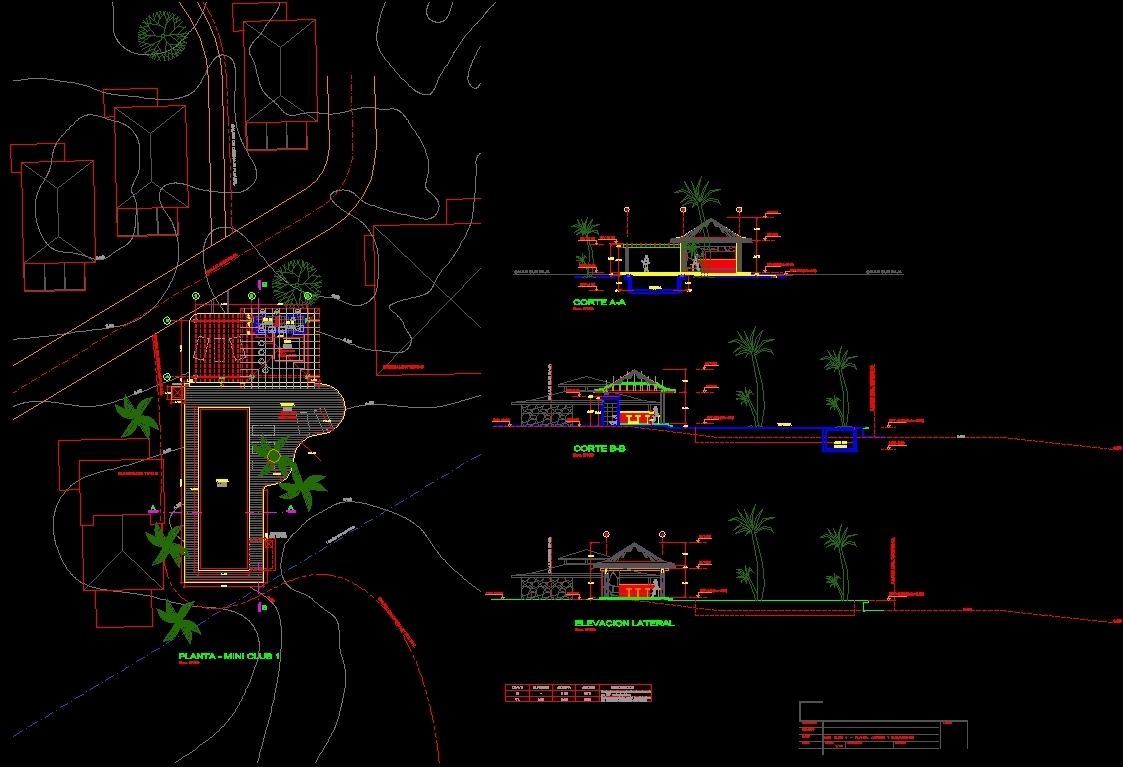 Beach Vacation Condo Mini Club 1 DWG Section for AutoCAD | DesignsCAD