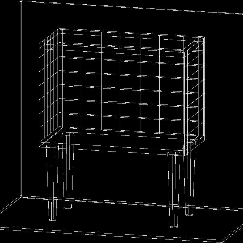 Bedside 3D DWG Model for AutoCAD • Designs CAD